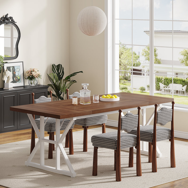 Ebern Designs Rayaan Metal Base Dining Table | Wayfair