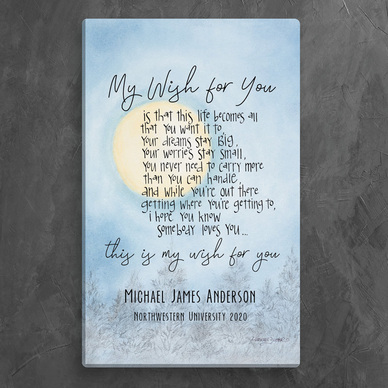 Trinx My Wish For You On Canvas Textual Art | Wayfair