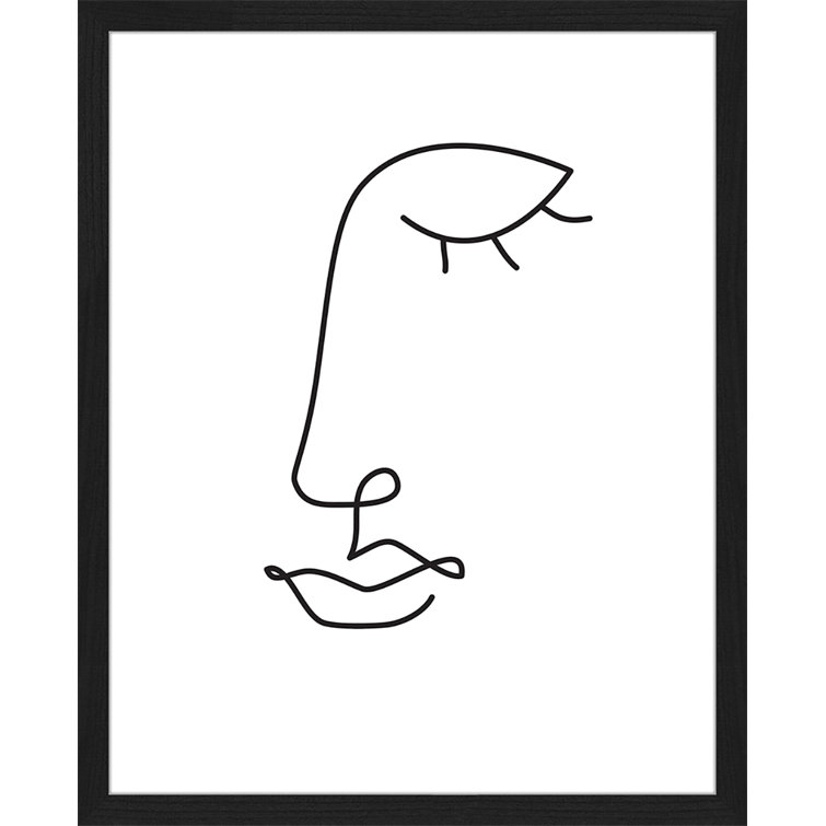 Ivy Bronx Face - Picture Frame Drawing Print on Paper | Wayfair.co.uk