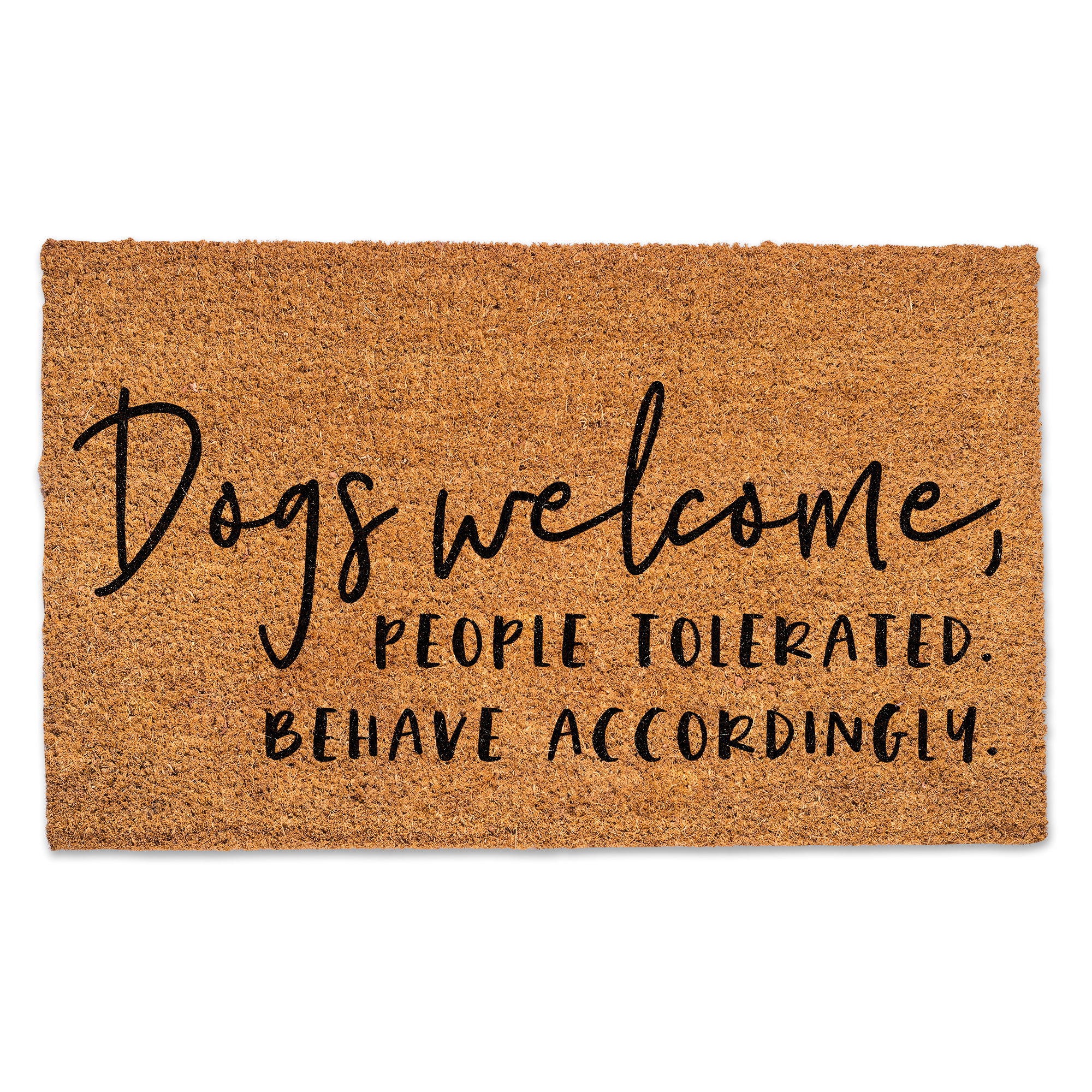 Trinx Dogs Welcome People Tolerated Door Mat - Wayfair Canada