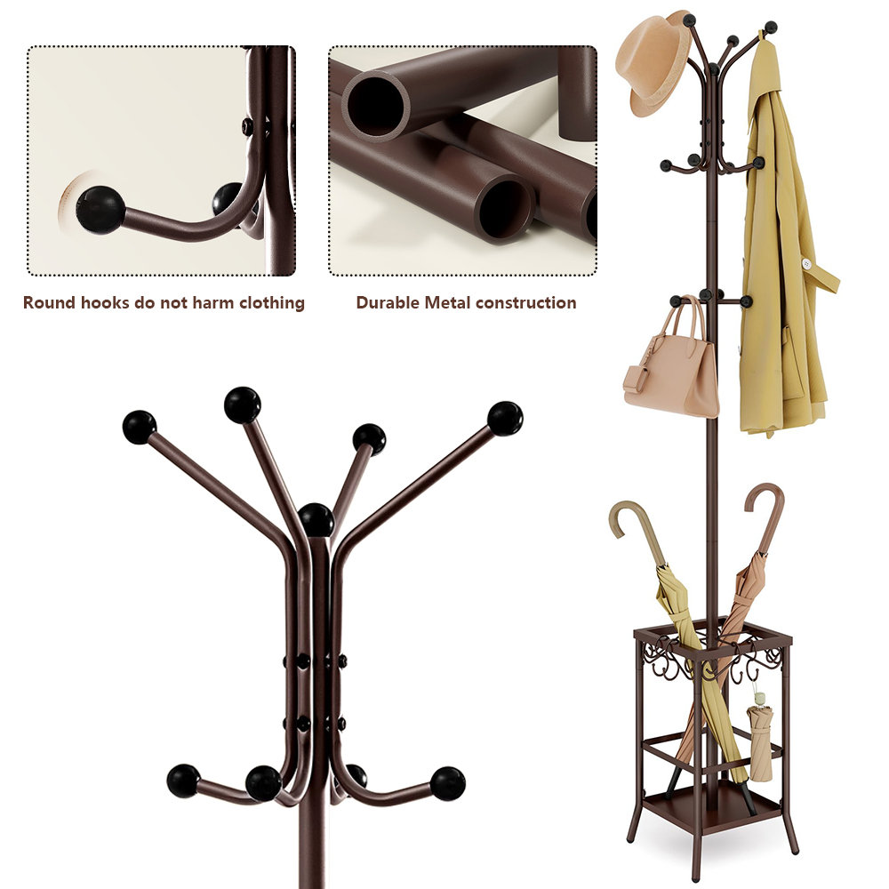 Lark Manor™ Freestanding Coat Rack With Umbrella Holder | Wayfair
