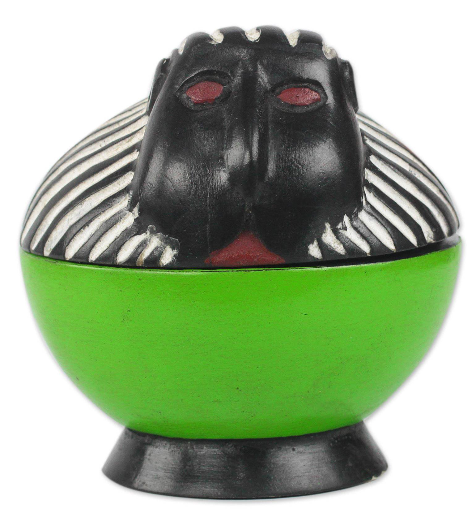 World Menagerie Danika Monkey Keeper Wood Decorative Jar | Wayfair