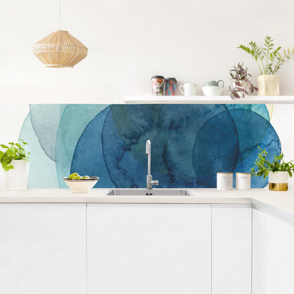 Ivy Bronx Big Bang 80 x 280Cm PVC Tile in Blue | Wayfair.co.uk