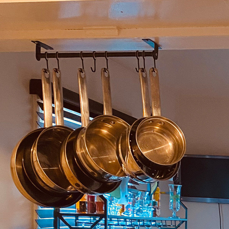 Latitude Run® Pot and Pan Rack Wall Mount,for Hanging Cooking Utensils ...