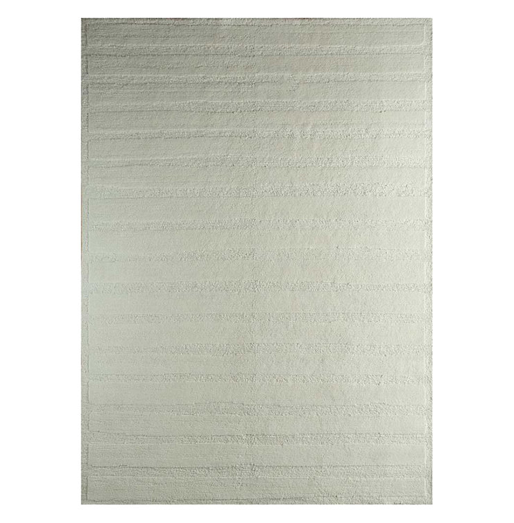 Ebern Designs Murdo Solid Colour Hand Crafted Hand Hooked Rectangular ...