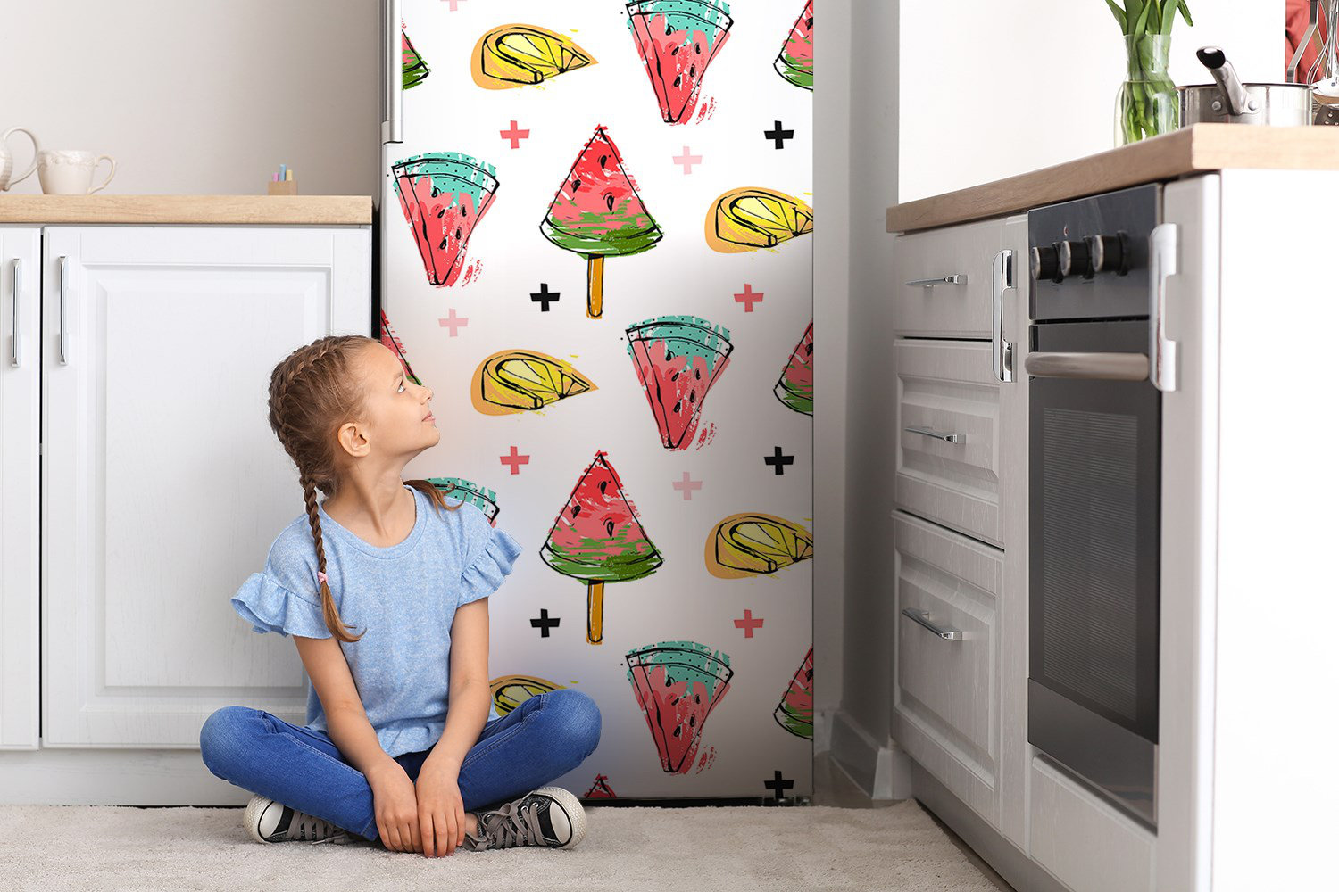 Sansibar Home Watermelon on Stick Freezer Door Sticker | Wayfair.co.uk