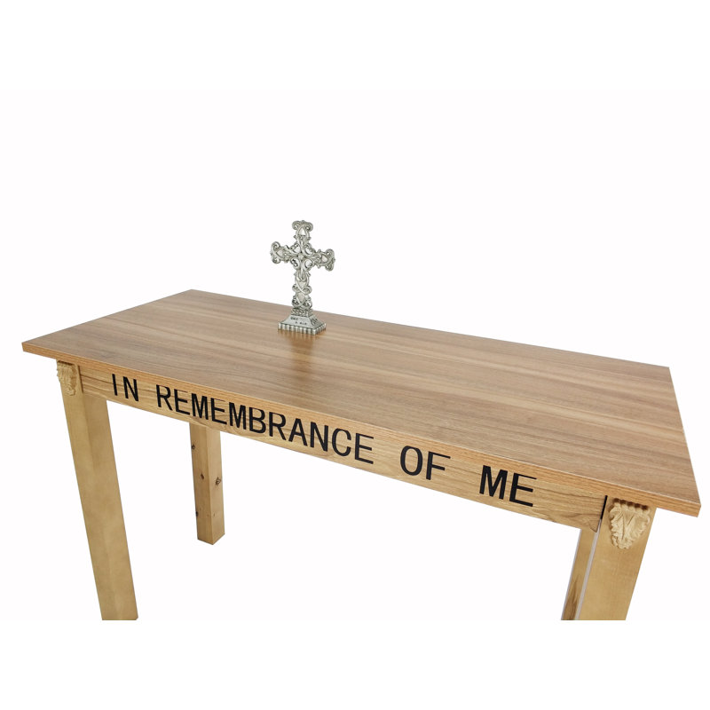 Loon Peak® Church Holy Communion Table Christian Wood Table Breakfast ...