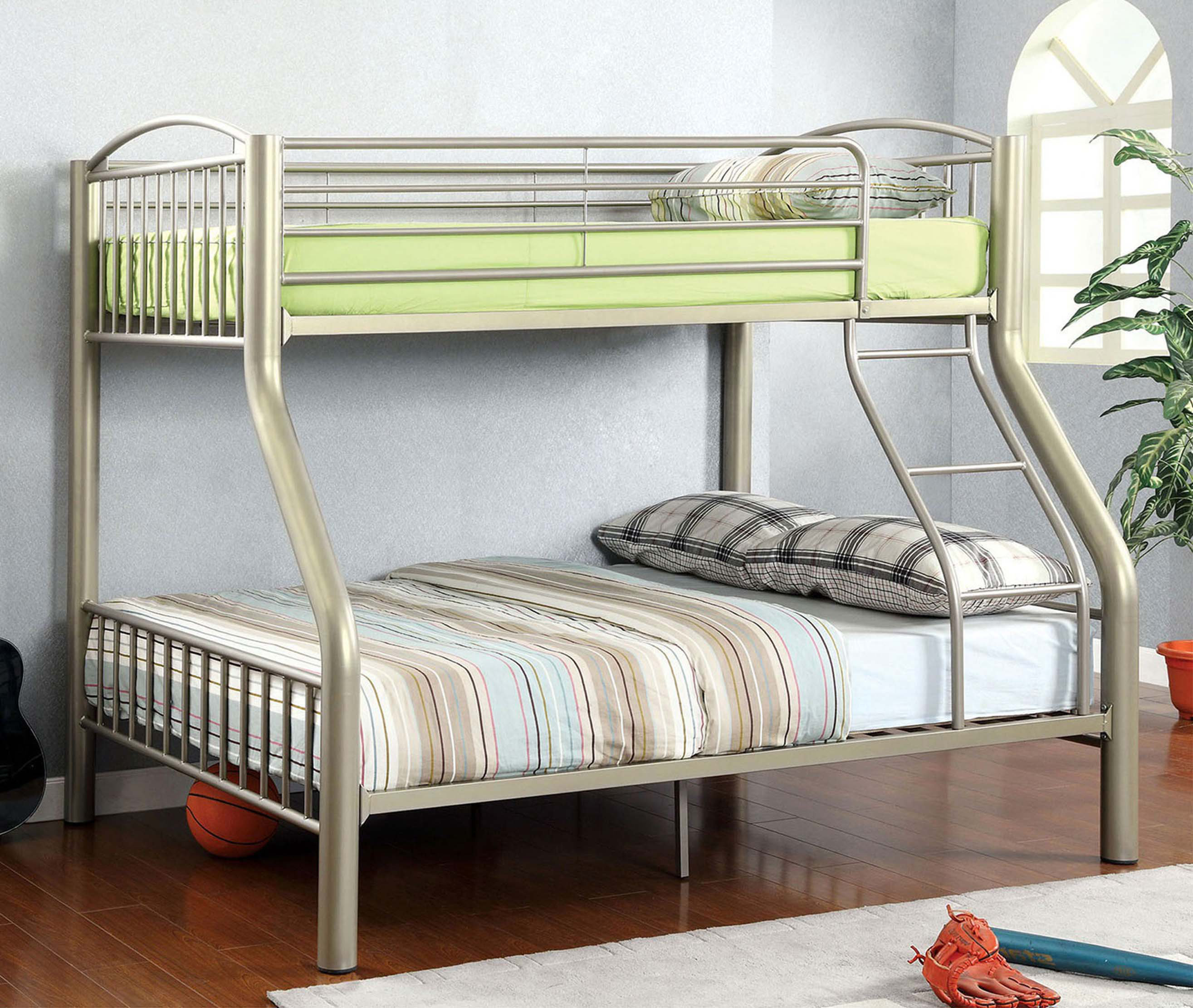 Brayden Studio Metal Bunk Bed Contemporary Style Bold Diameter Tube ...