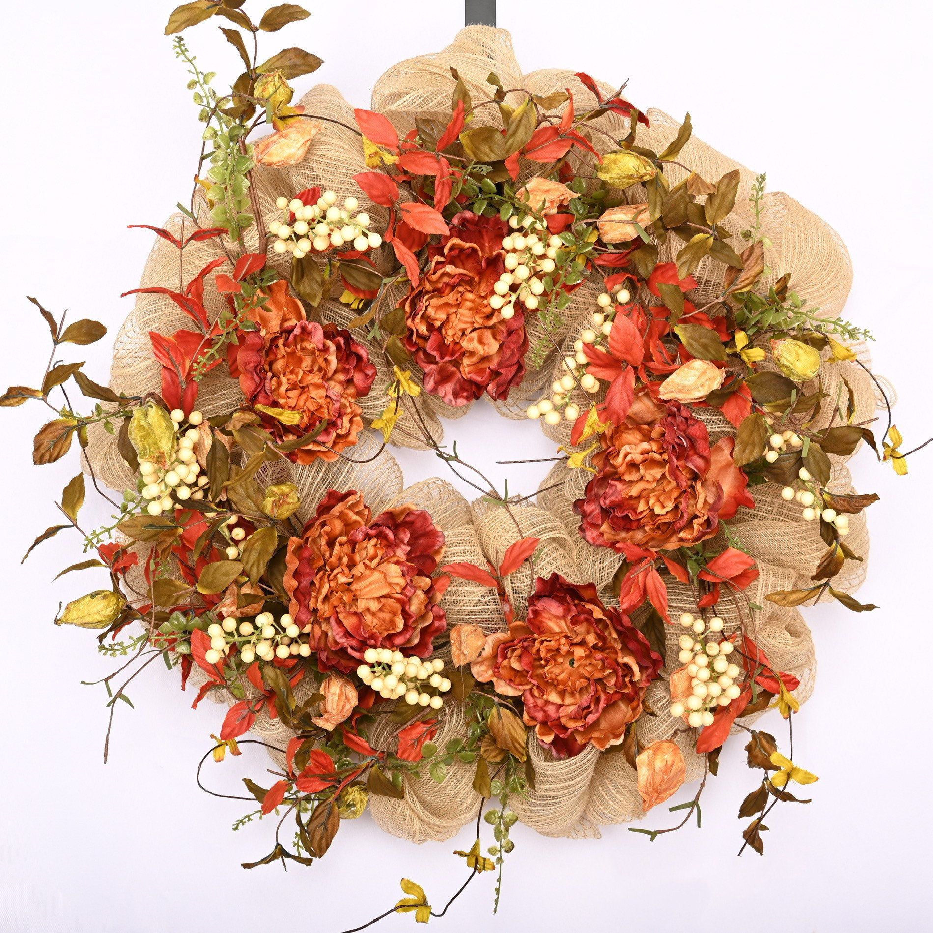 The Holiday Aisle® Peony Berry 26" Wreath | Wayfair