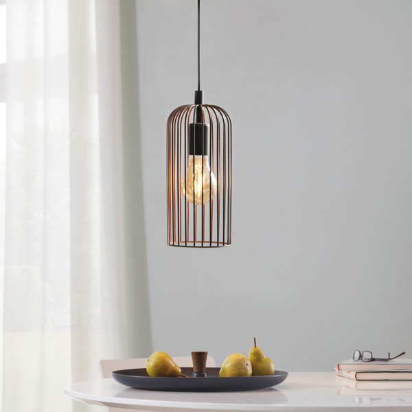 17 Stories Marisa 1 - Light Black/Copper Single Pendant & Reviews | Wayfair