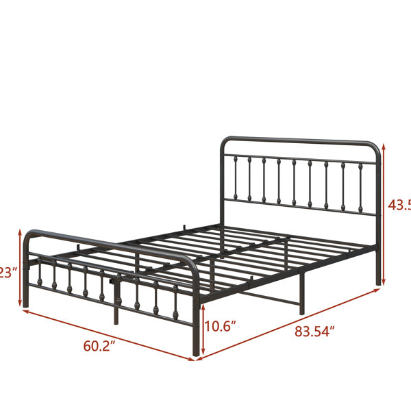 Ebern Designs Structure de lit plateforme en métal pour chambre à ...