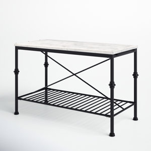 Lark Manor™ Allisun 57.88" Width Marble Top Kitchen Island & Reviews ...