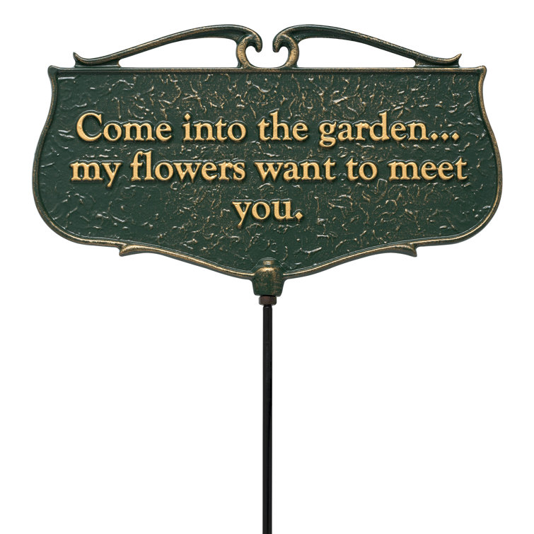 Whitehall Products Flora & Fauna Come into the Garden Poem Garden Sign ...