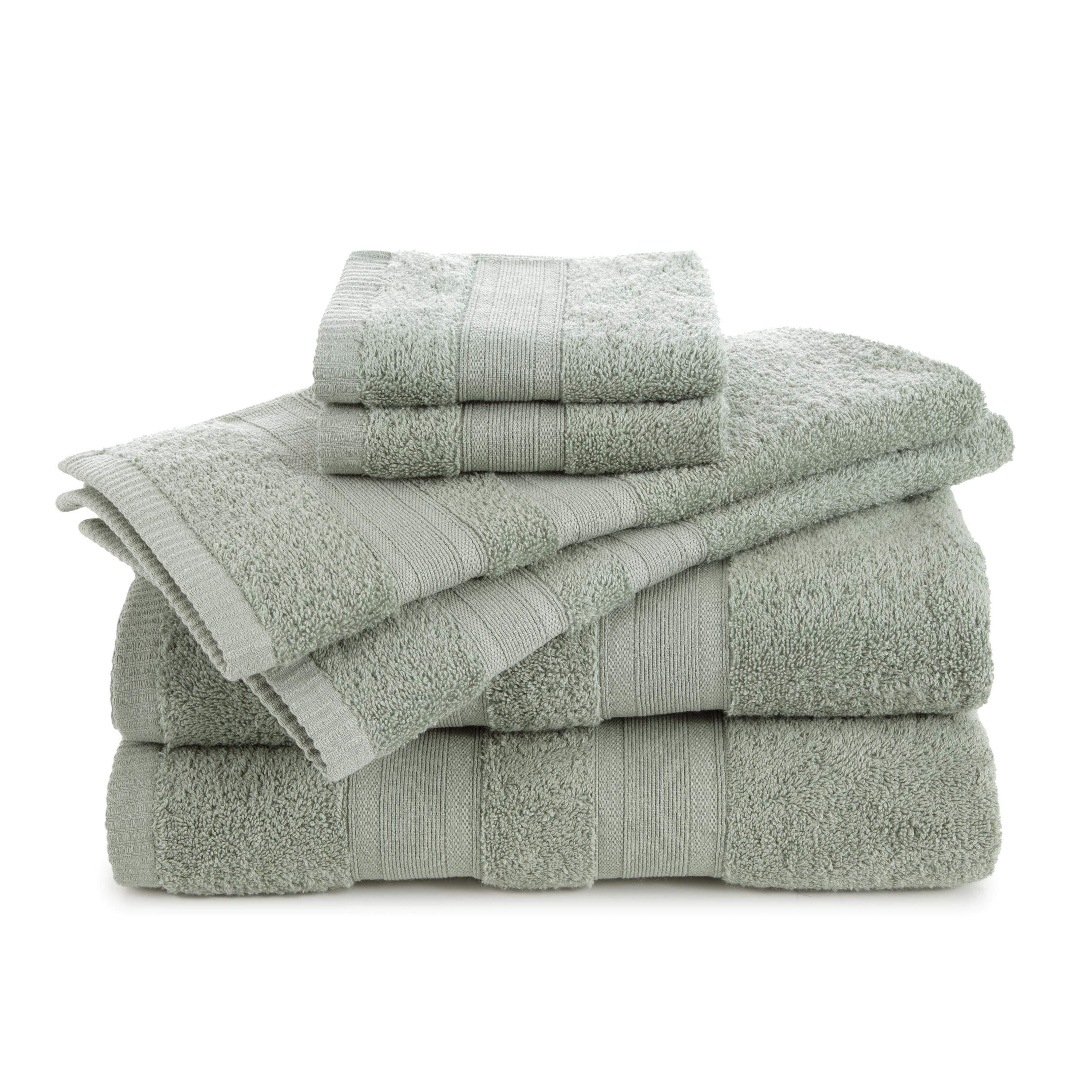 Martex Clean Essentials Solid Low Lint 6-Pack Towel Set | Wayfair