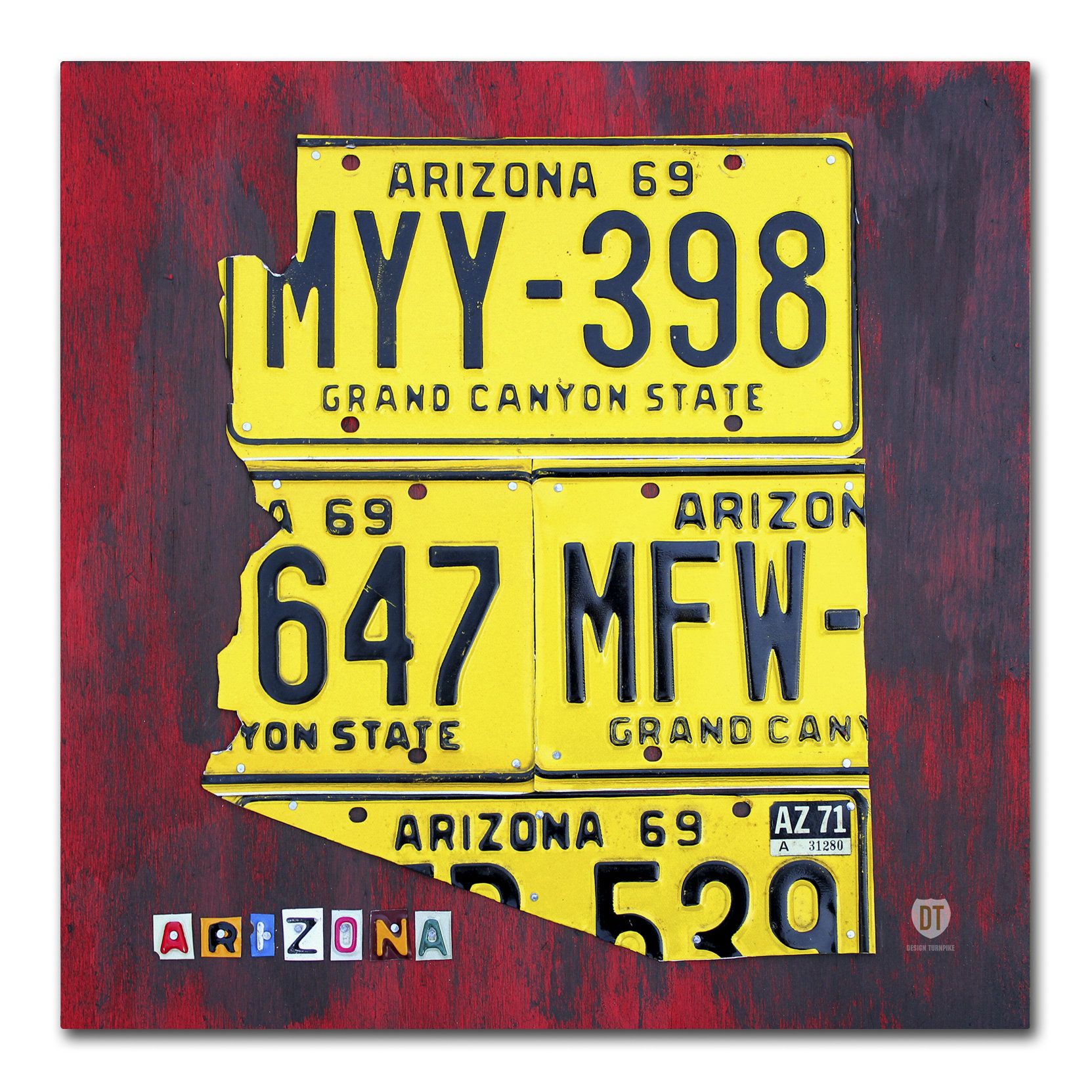 Latitude Run® Arizona License Plate by Design Turnpike - Graphic Art ...