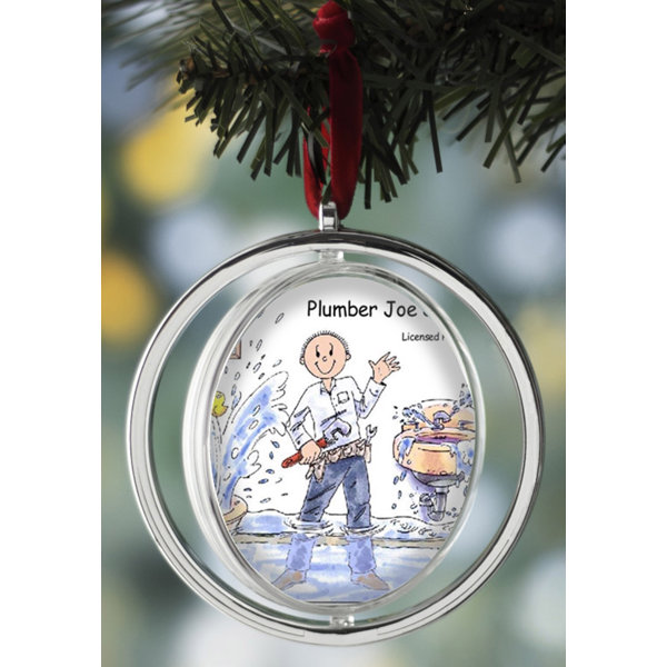 Printed Perfection Personalized Plumber - Male Double Sided Spinable ...