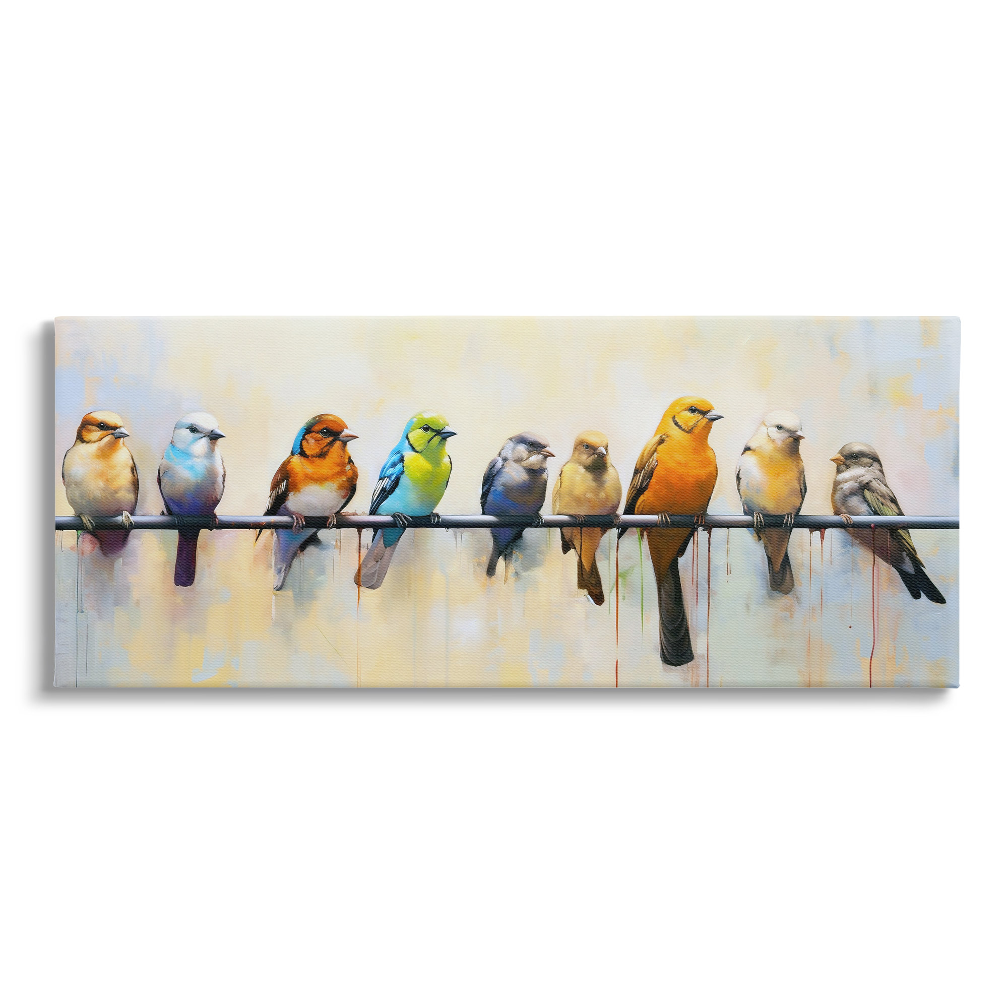 Winston Porter Modern Birds Perched On Canvas by Ray Powers Print | Wayfair