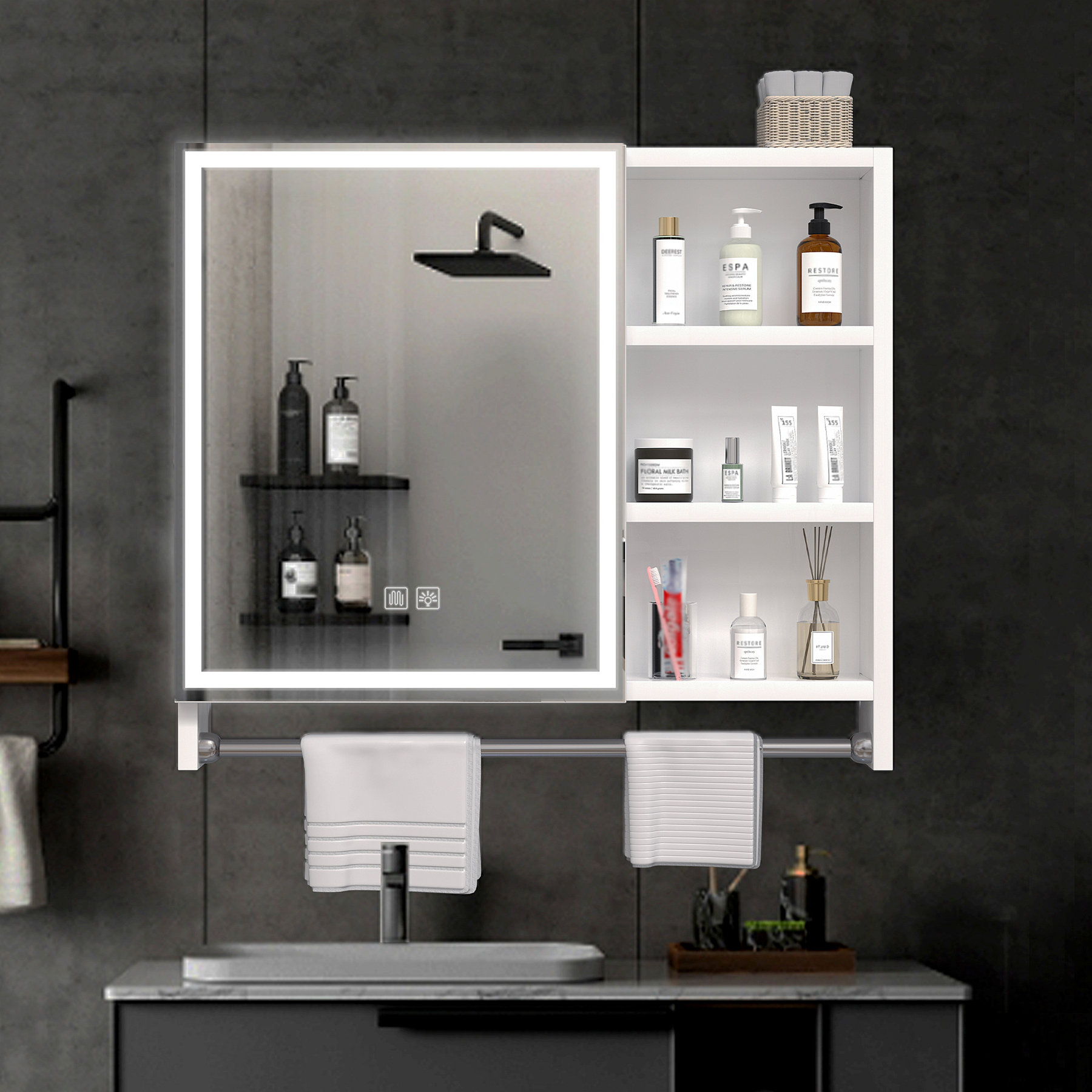 Ebern Designs Modern 32X28inches Bathroom Cabinets, Medicine Cabinets ...