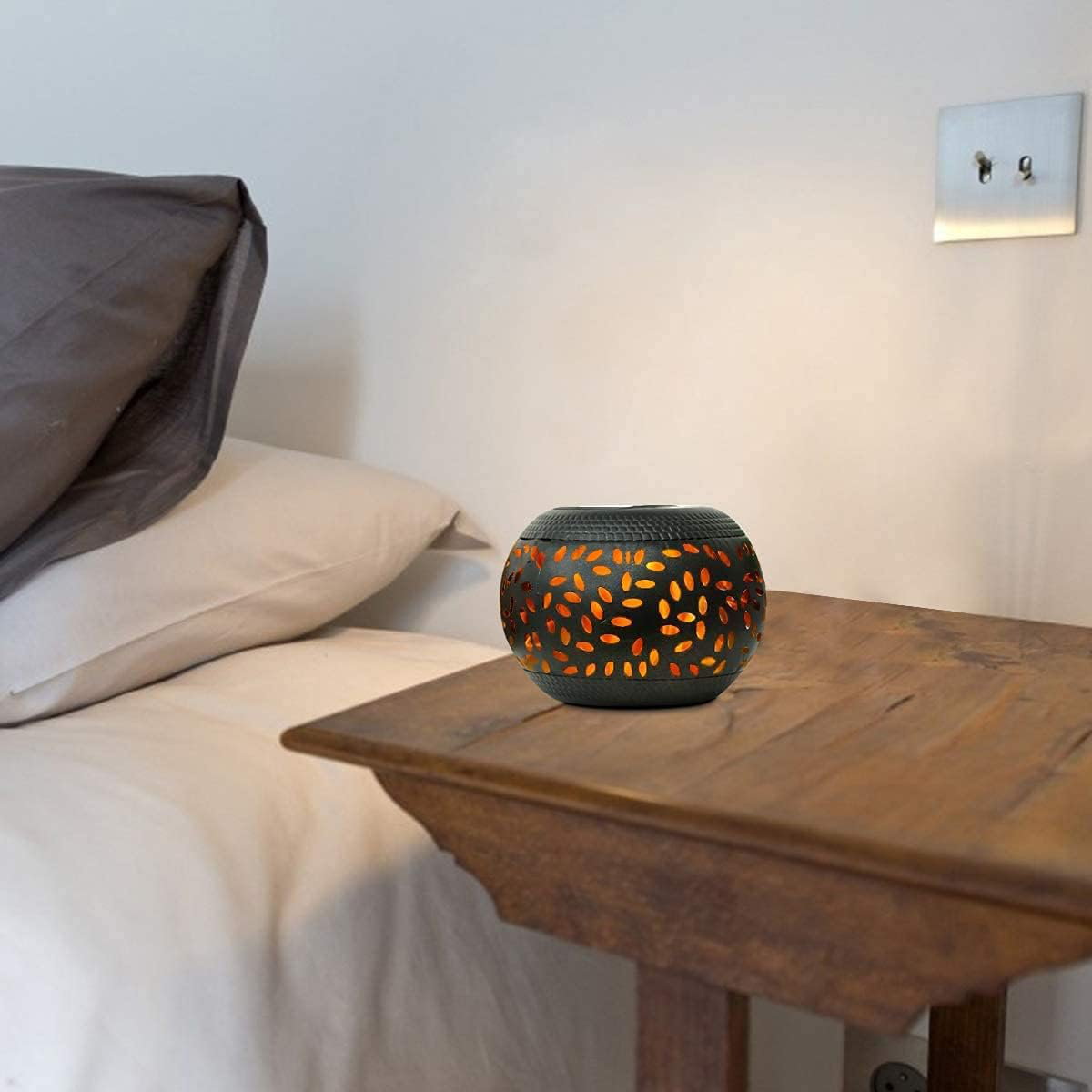 pearlstar 4.3'' Solar Table Lights Outdoor Waterproof - 2 Pack Metal ...