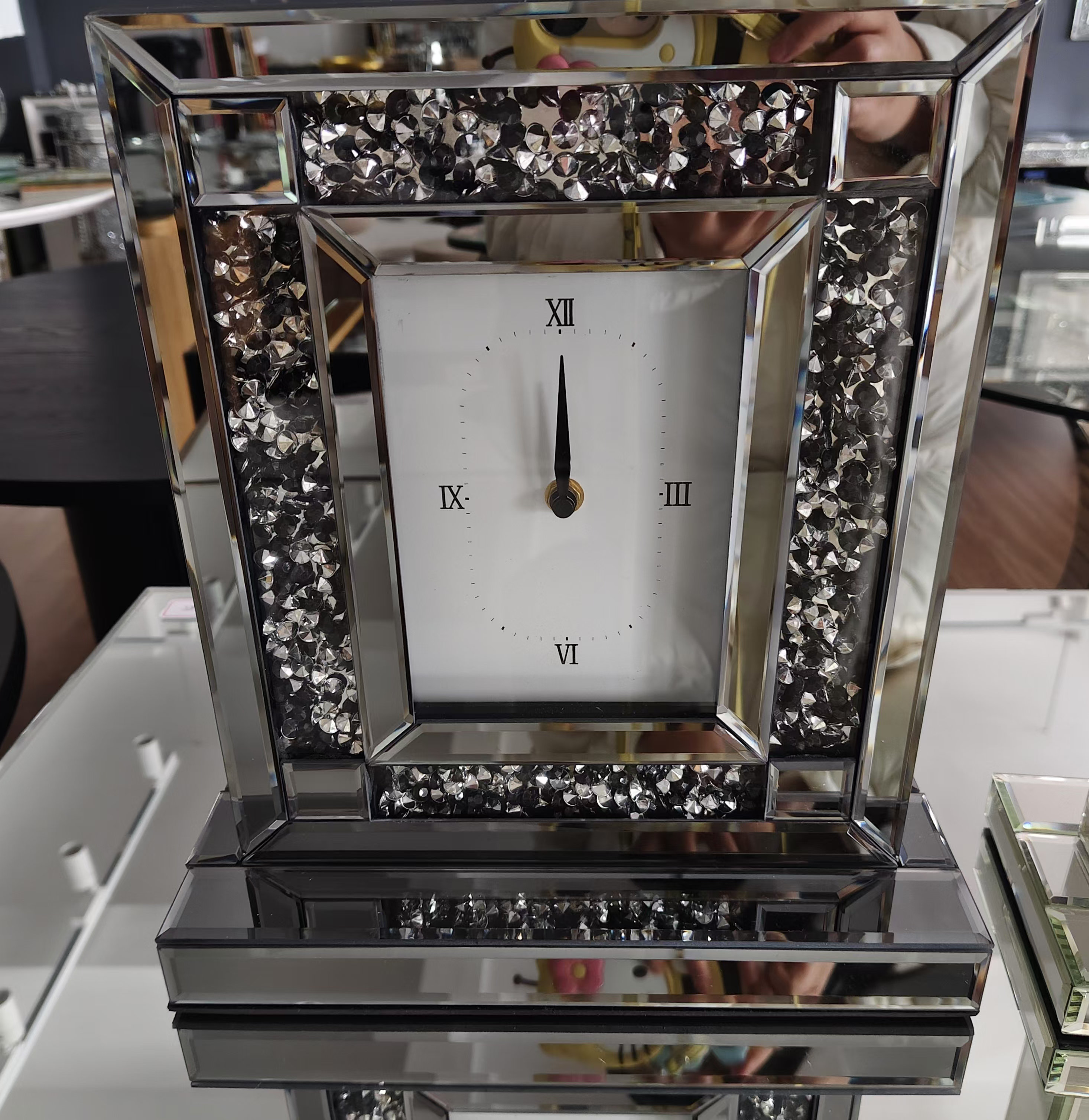 Mercer41 Jeni Modern Decorative Glass Table Clock | Wayfair