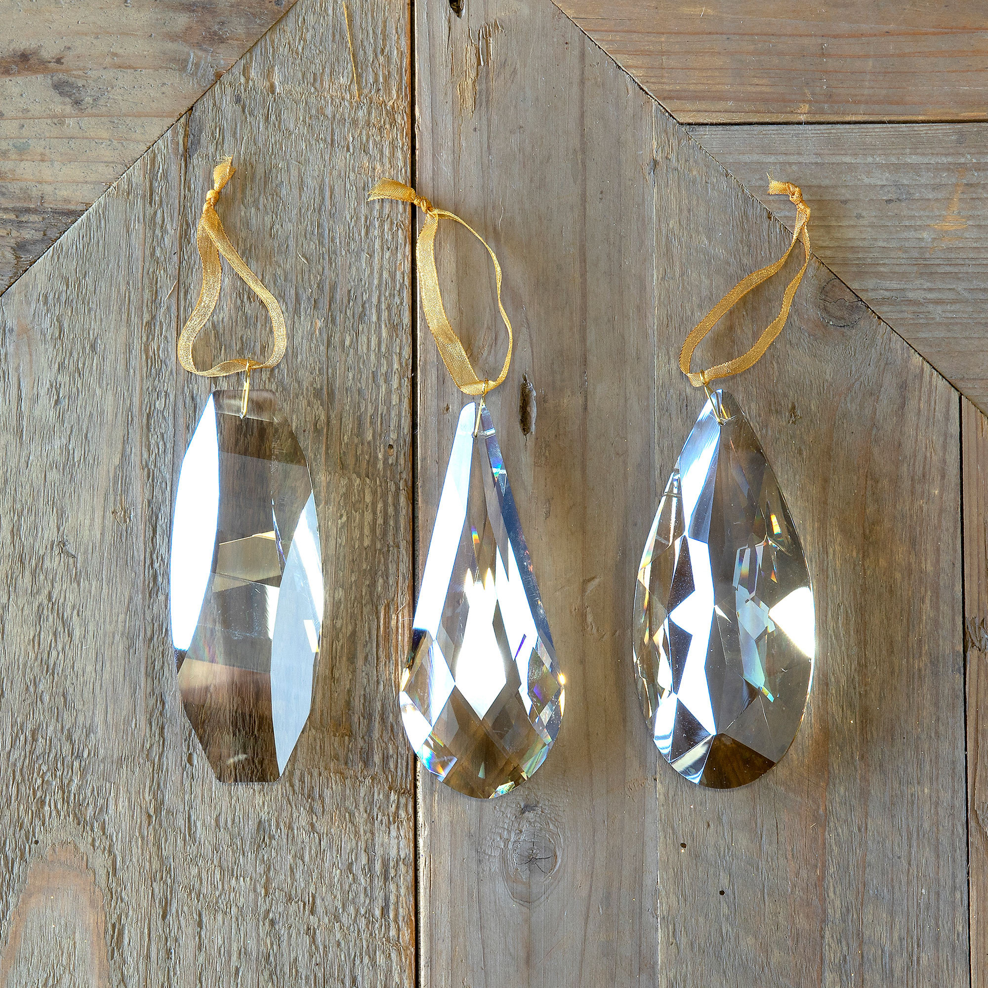 Park Hill Collection Faceted Elongated Crystal Gem Ornament , 3 ...