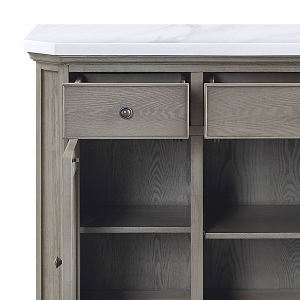 Red Barrel Studio® Lucais 2 - Door Server in White and Weathered Oak ...