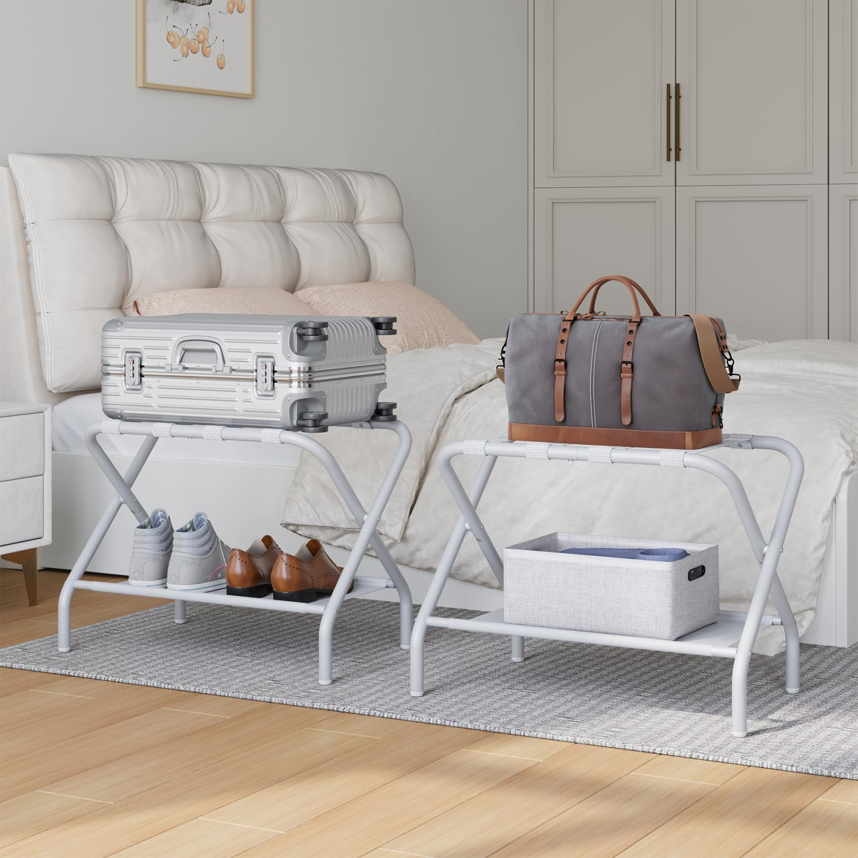 TWOTFUL Set of 2 Luggage Racks for Guest Room, Hold up to 110 lb | Wayfair