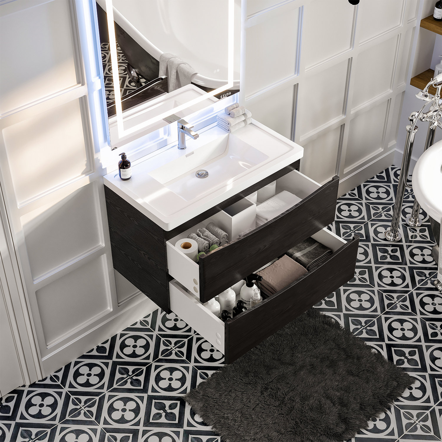 Ivy Bronx Cataleah 36" Wall-Mounted Single Bathroom Vanity Set - Wayfair Canada