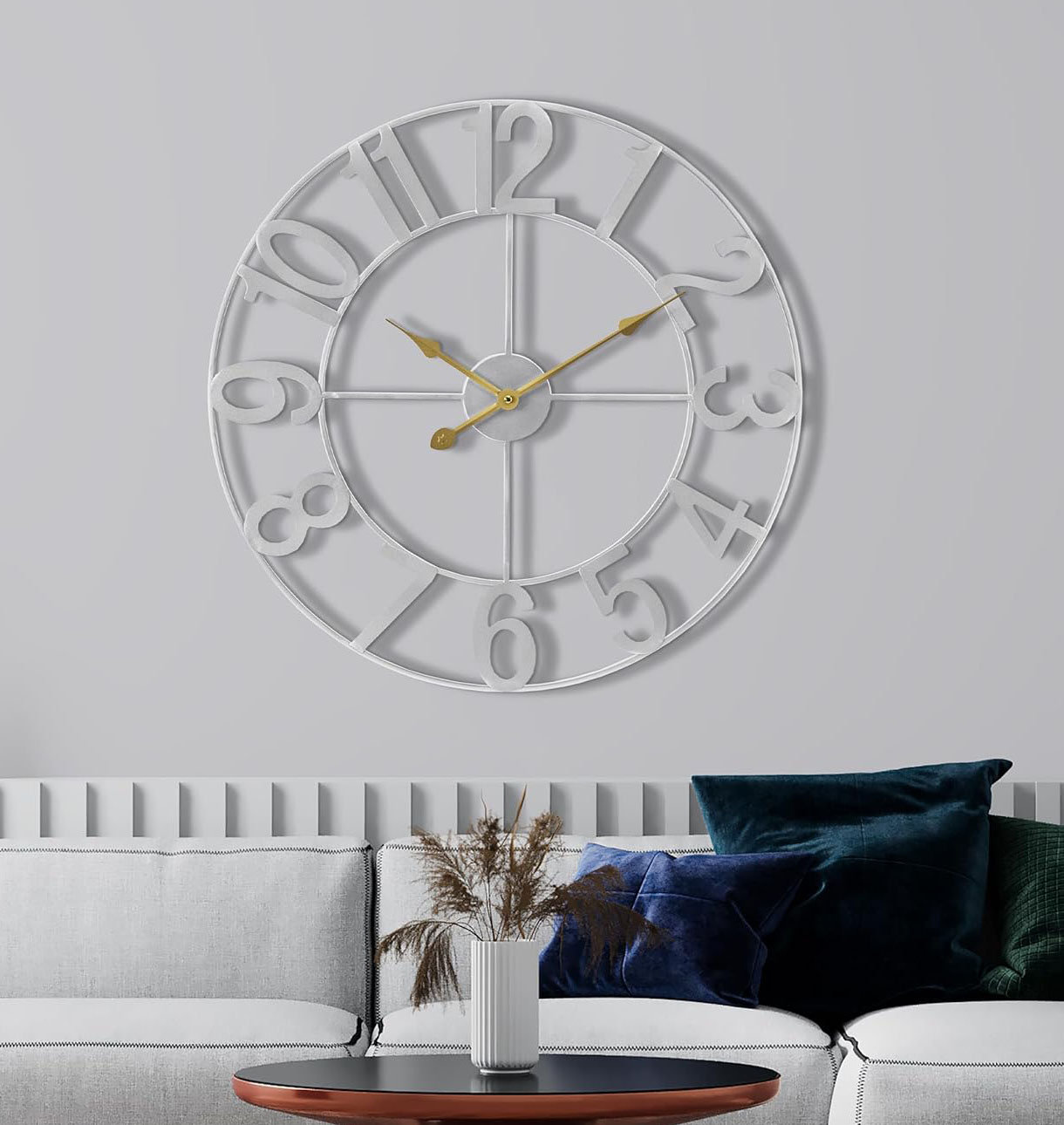 17 Stories Large Wall Clock for Living Room Decor - Wall Clock for ...