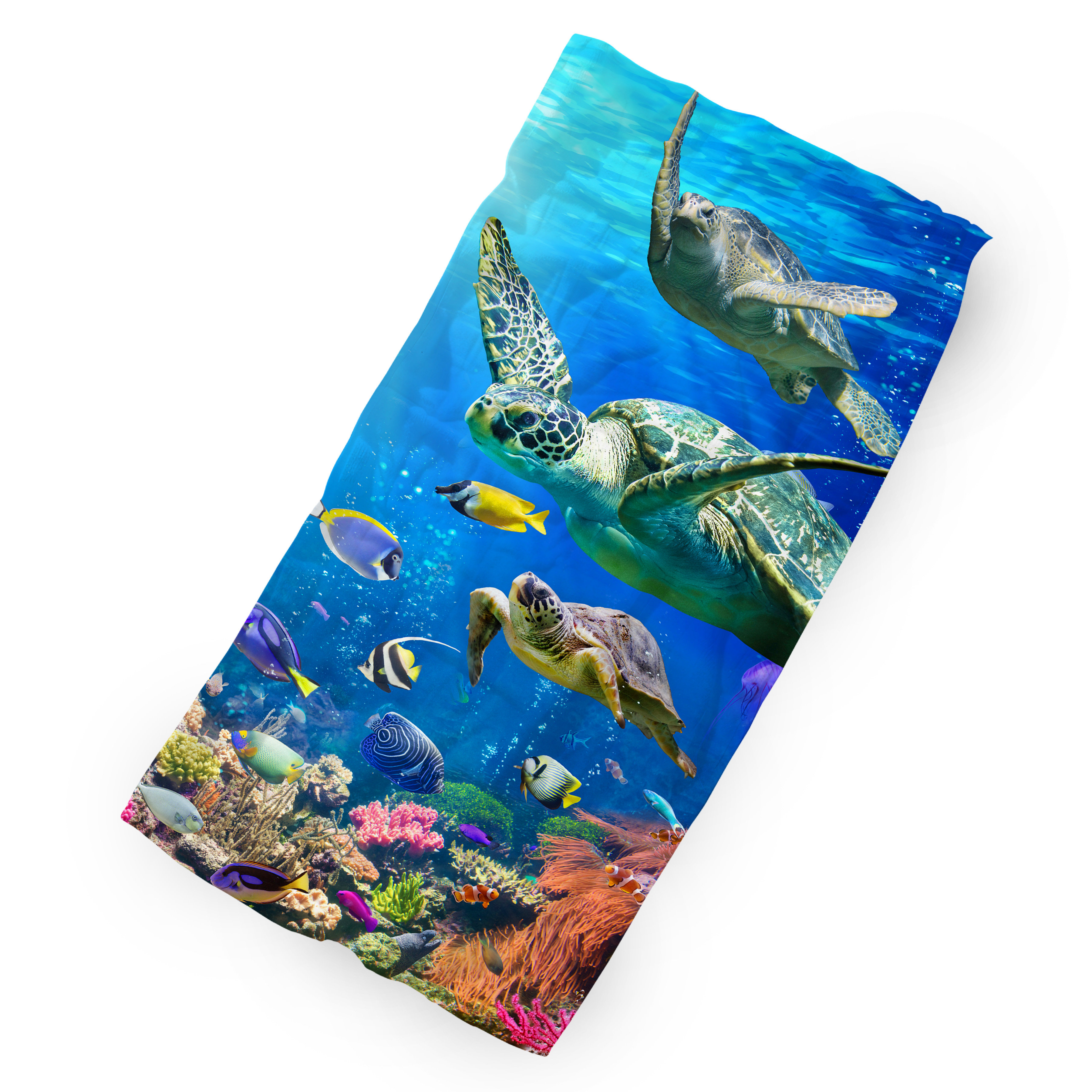 Rosecliff Heights Cipriani Sea Turtles Reef Beach Towel | 100% Cotton ...