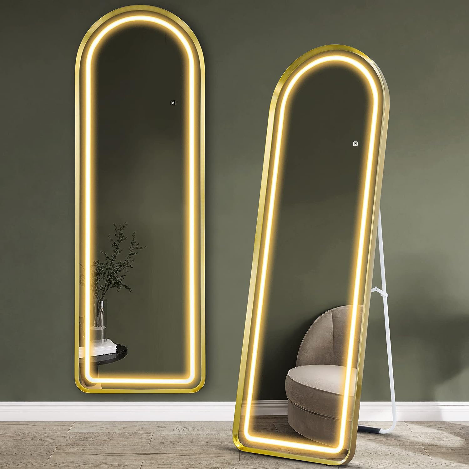 Mercer41 Madon Metal Arch LED Mirror | Wayfair