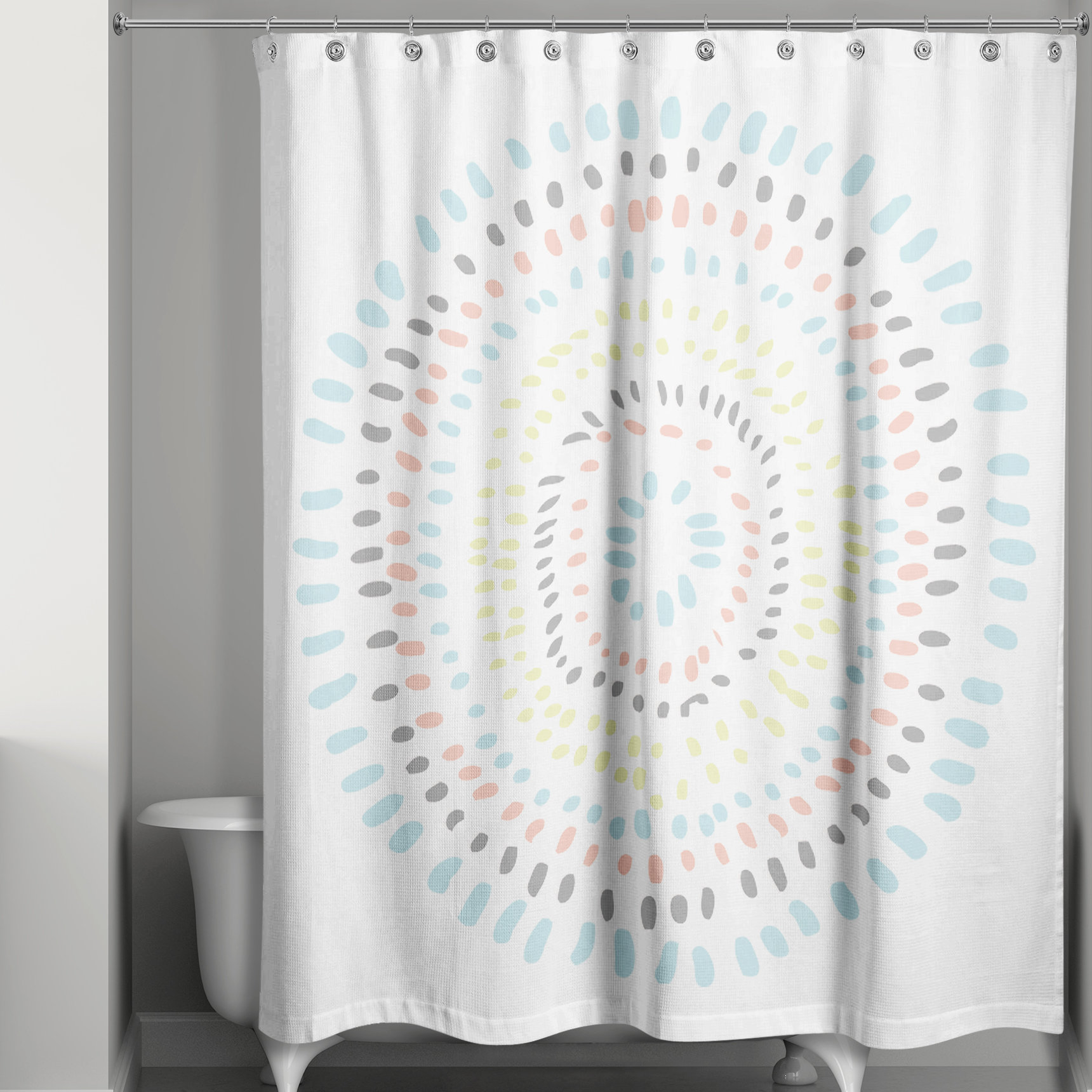 Hokku Designs Clichy Geometric Single Shower Curtain | Wayfair