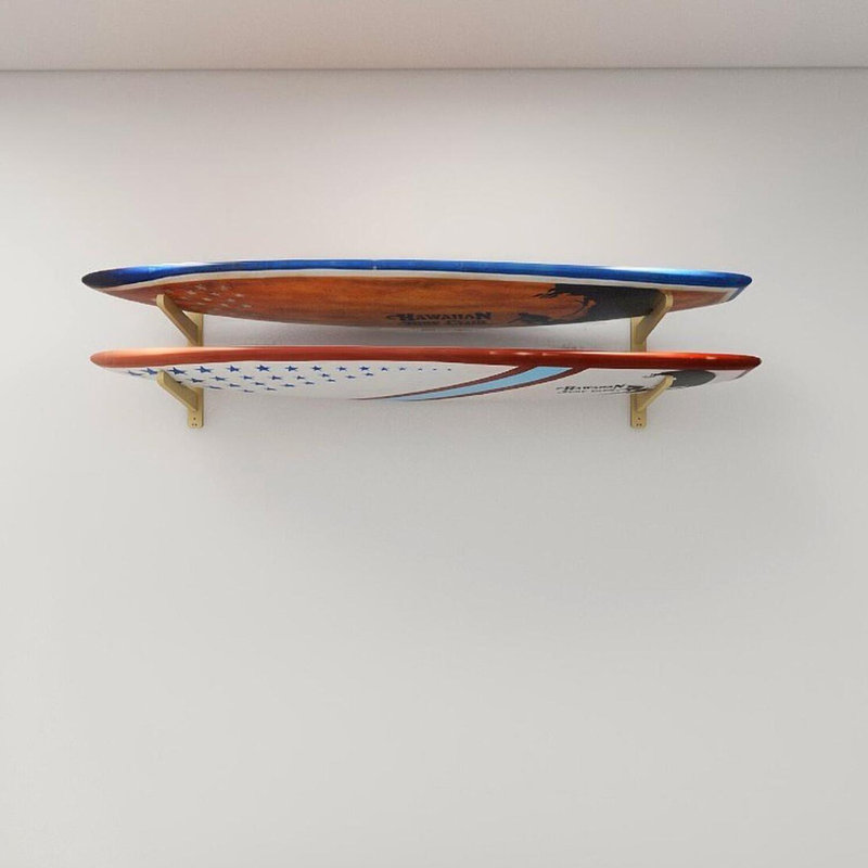 HTOCINQ Paddle Board Wall Mounted Rack, Horizontal Surfboard Rack | Wayfair