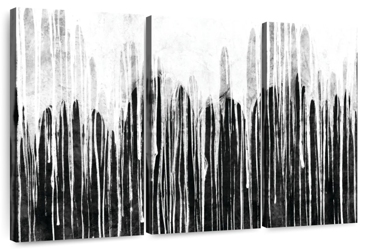 Wade Logan® Avery Black And White Paint Drip | Wayfair