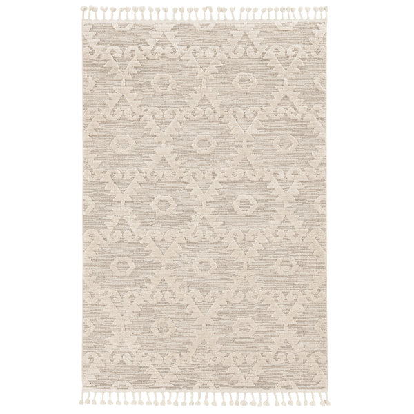 Dakota Fields Geometric Ivory Area Rug & Reviews | Wayfair