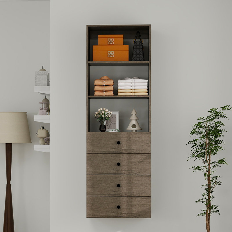 Latitude Run® Zoely 23.40'' Closet System with Drawers & Reviews | Wayfair