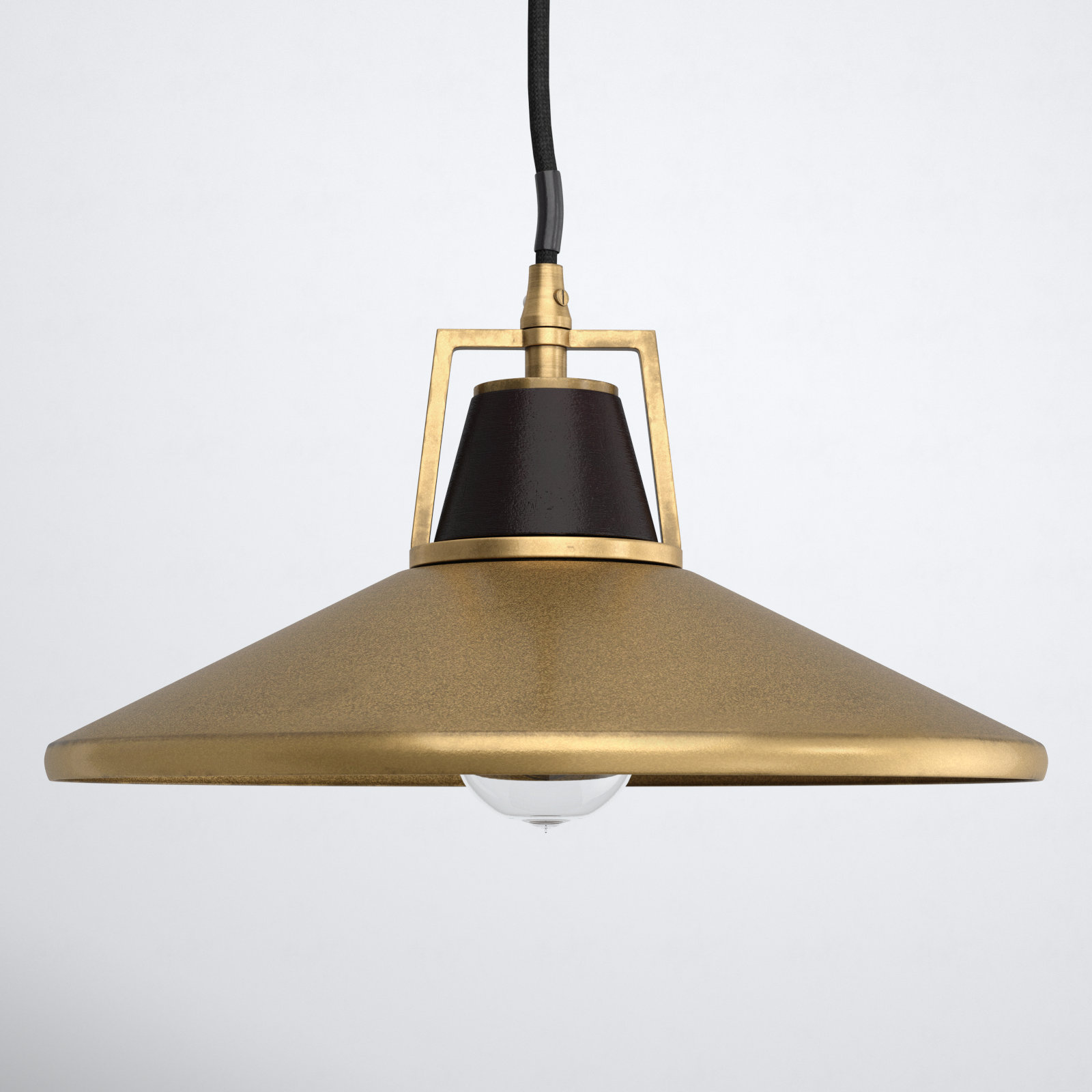 Birch Lane™ Exeter 1 - Light Toasted Mango/Antique Brass Single Pendant ...