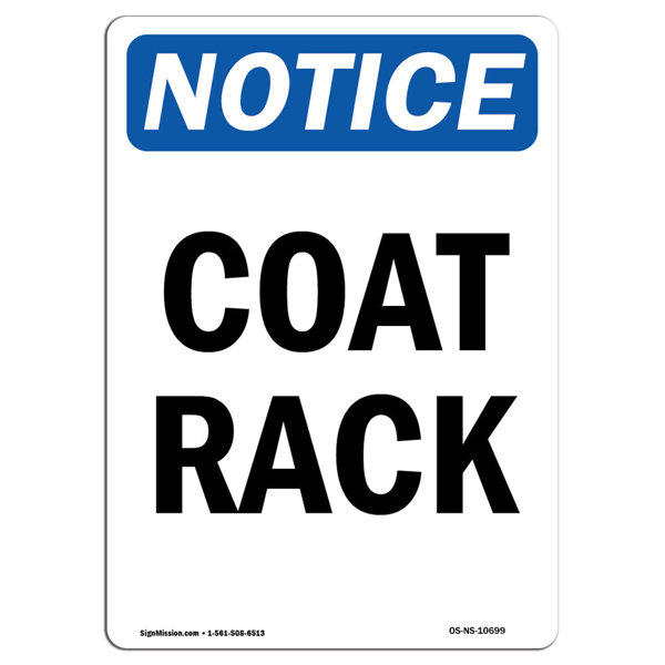 SignMission Osha Notice - Coat Rack Sign | Wayfair