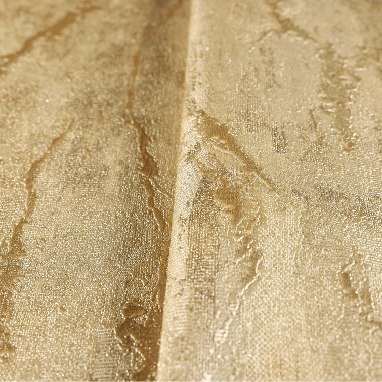 Orren Ellis Distressed Metallic Embossed Wallpaper, Shiny Rustic ...