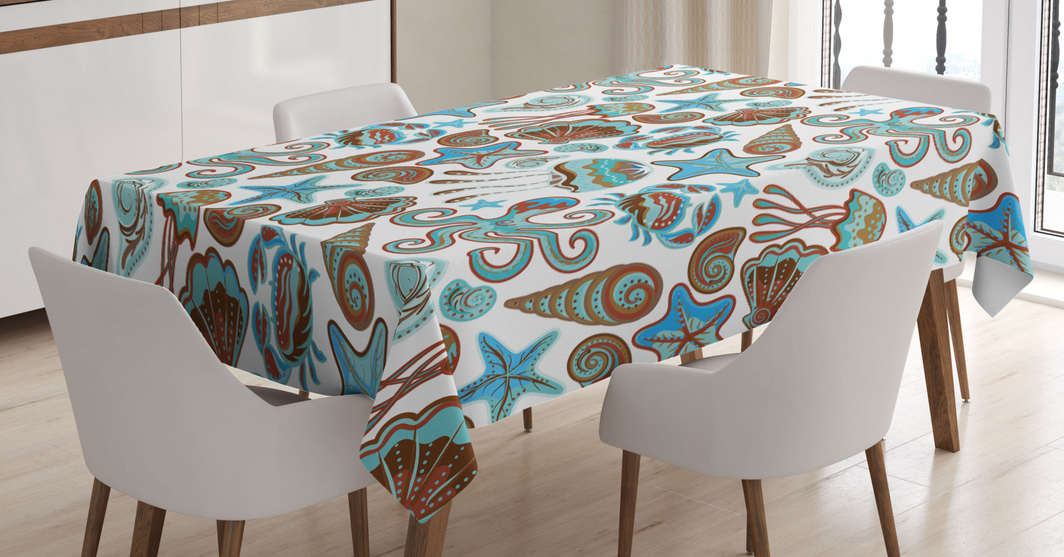 East Urban Home Illustration of Sea Life Crabs Octopus Shells Starfish ...