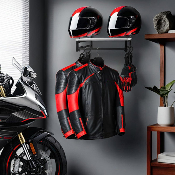Rebrilliant Motorcycle Helmet Holder Wall Mount, Motorcycle Helmet Rack ...