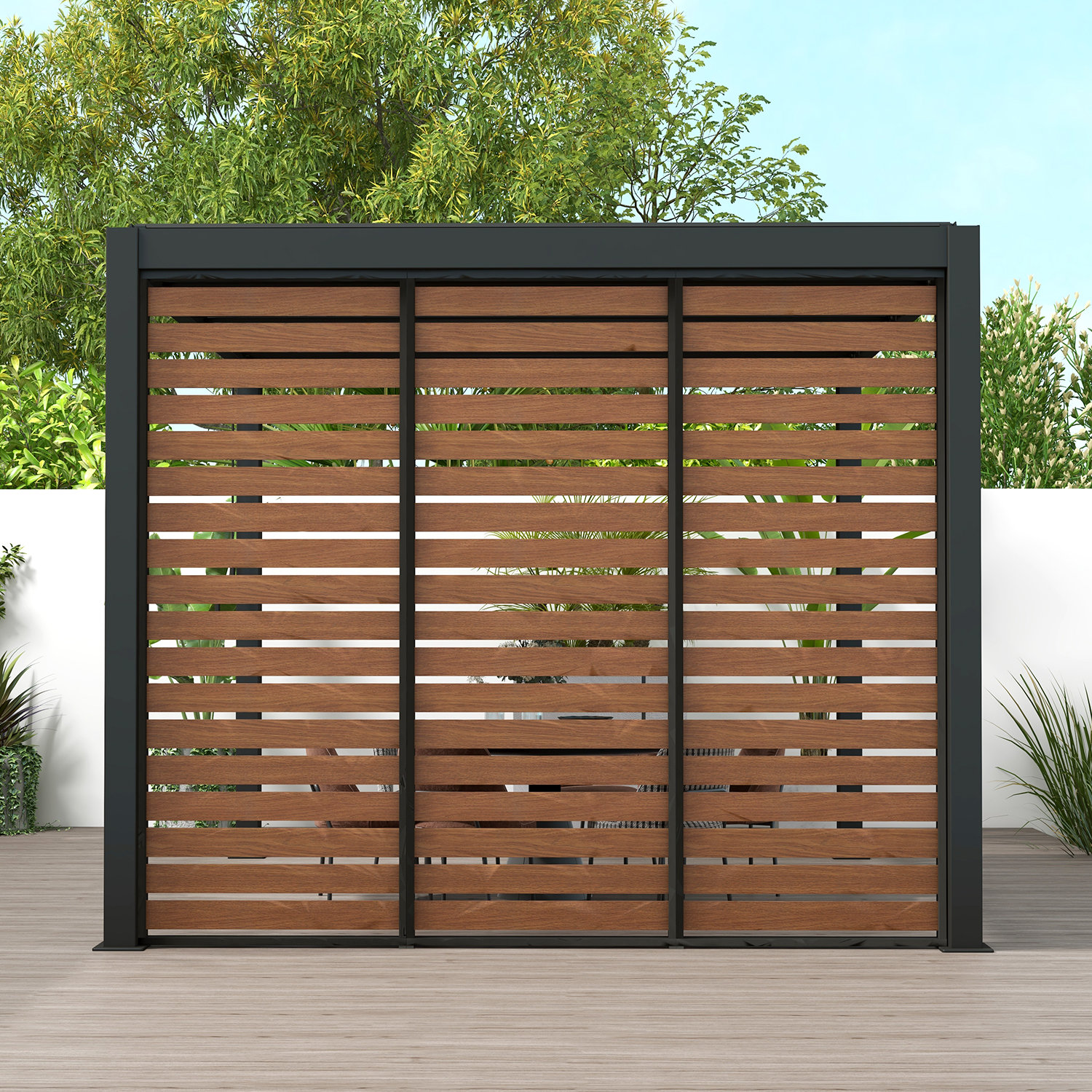 Mirador 111 Takasho Wood Grain Deco Panel For Pergola Accessory | Wayfair