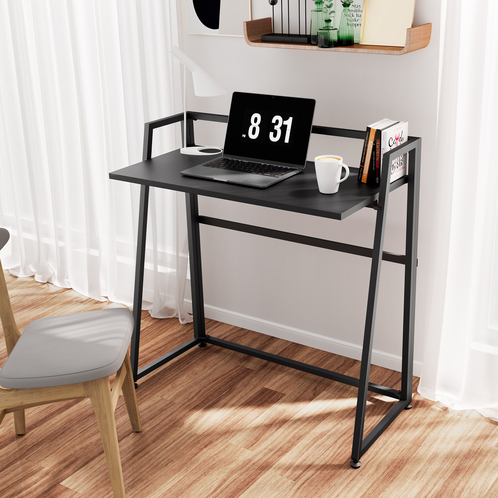 Eureka Ergonomic Folding Computer Desk, 33’’ Writing Desk, Folding ...