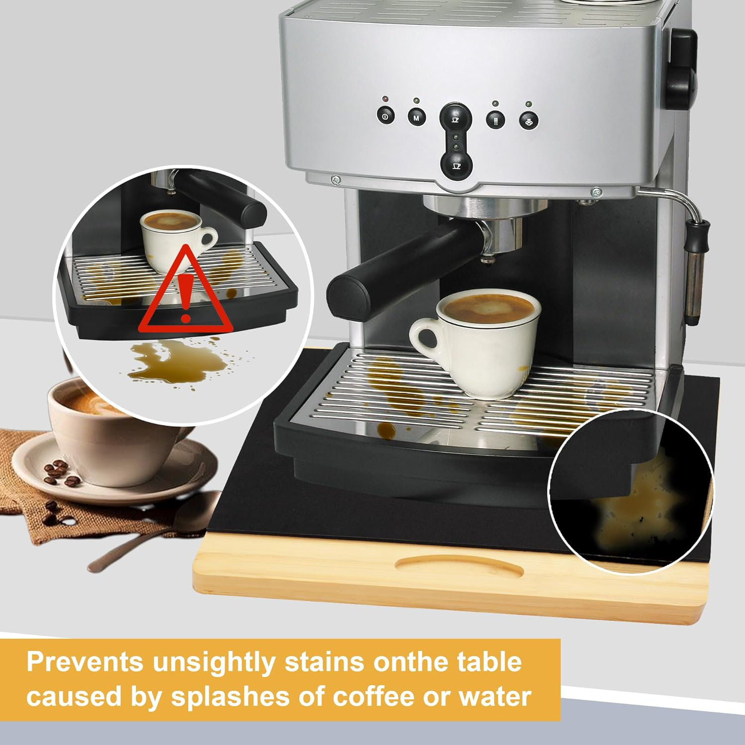 Mint Pantry® Bamboo Appliance Slider,Sliding Tray For Coffee Maker ...