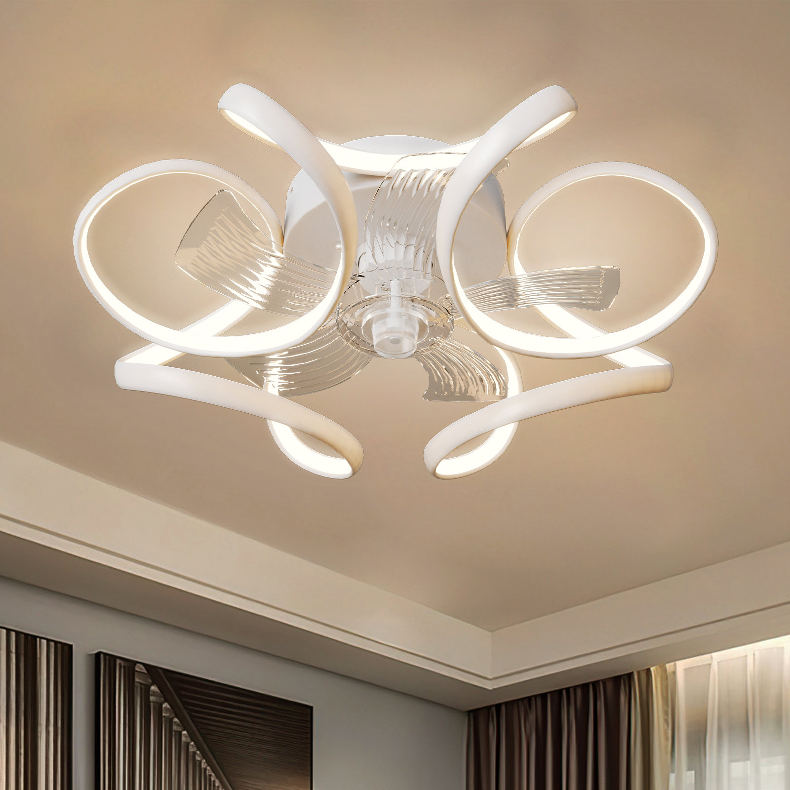 Wrought Studio Dalayshia 20.5" Indoor Ceiling Fans With Light, Dimmable ...