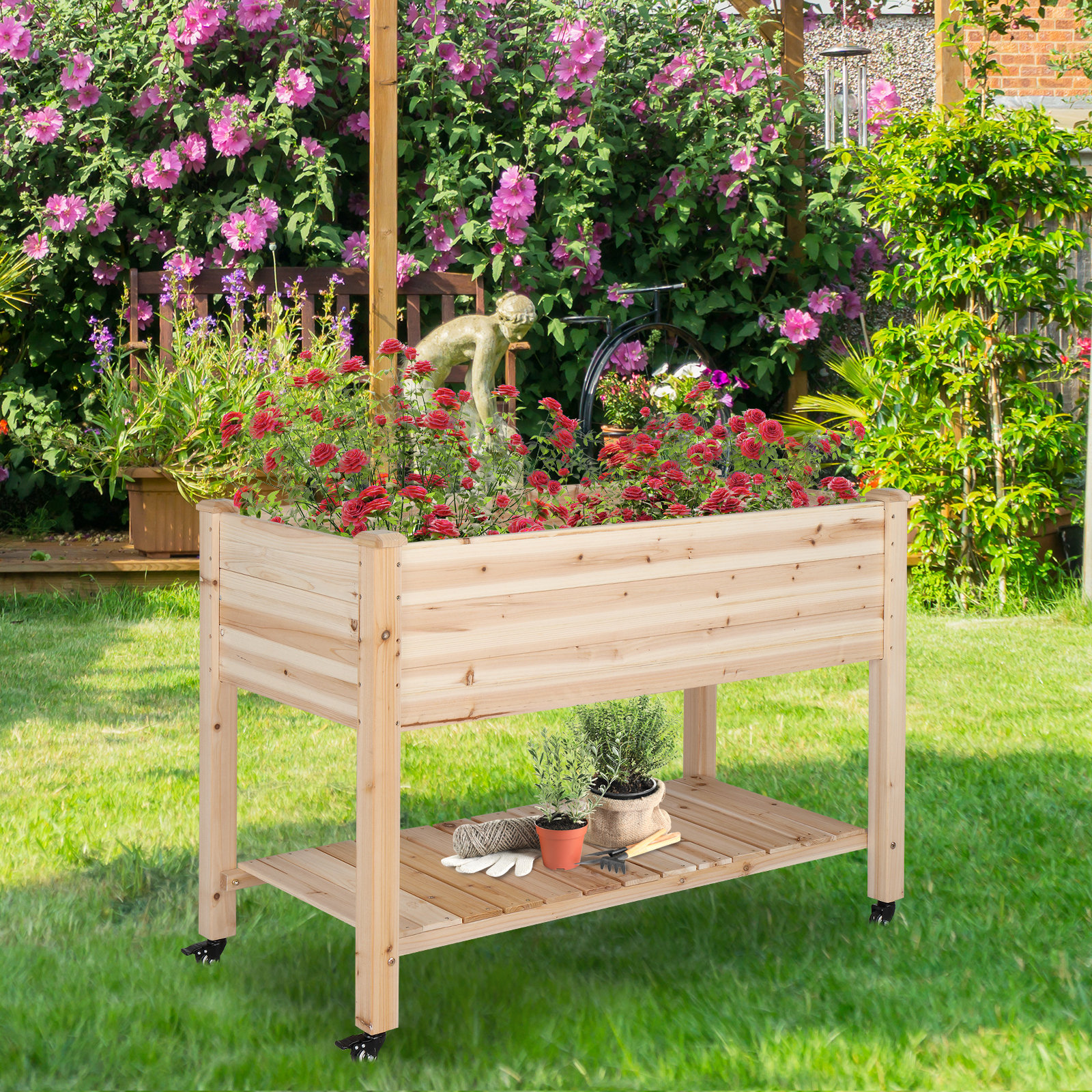 Union Rustic Jaydus Cedar Barrel Planter & Reviews - Wayfair Canada