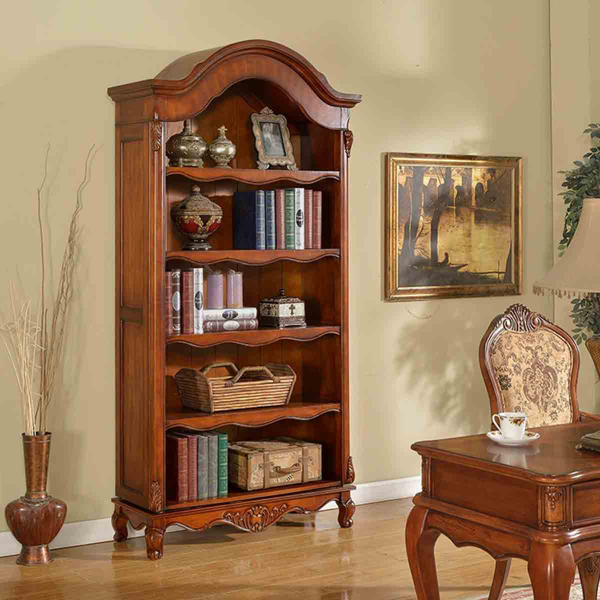 EliteFurnishings Brown Standard Solid Wood Bookcases | Wayfair