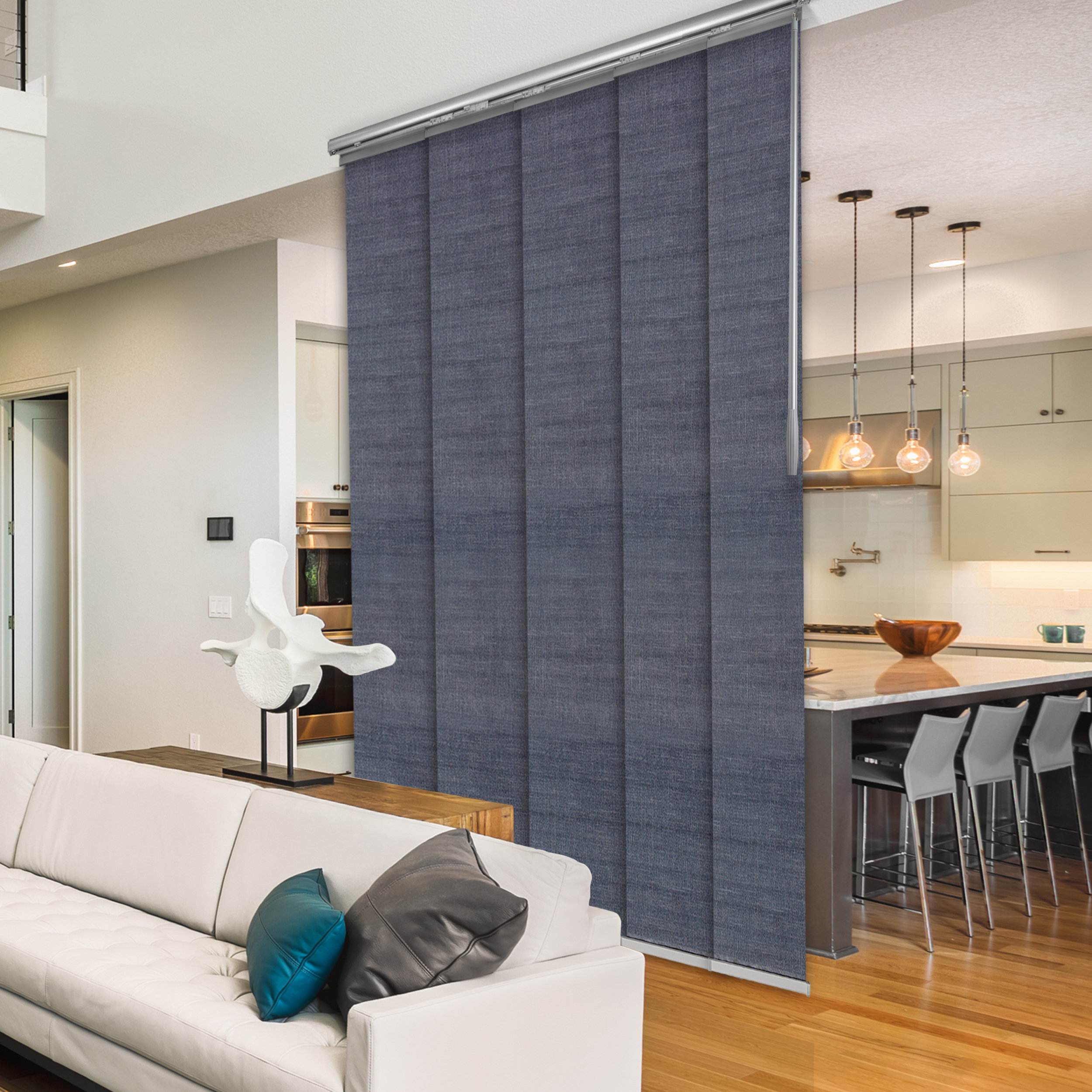 Rod Desyne 5-Panel Single Rail Panel Track Extendable 70" W x 94"H ...