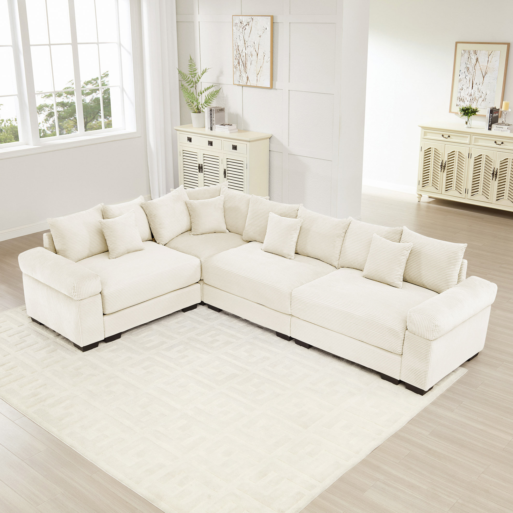 Latitude Run® Cloud Modular Sectional Couch,Convertible Sectional ...