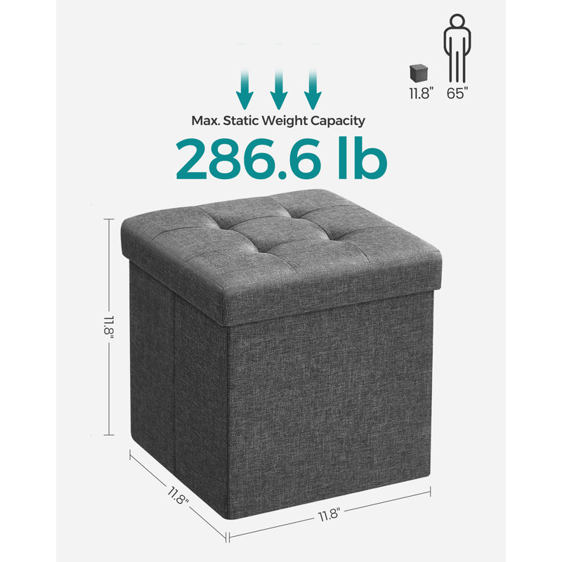 Ebern Designs Zymal Upholstered Storage Ottoman | Wayfair